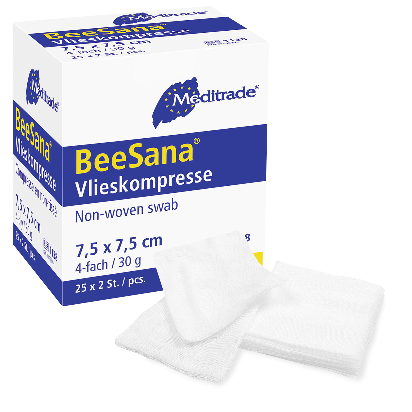 Meditrade BeeSana® Vlieskompressen | steril | 25 x 2 Stück | ProPraxis TCM & Praxisbedarf ...